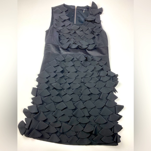 Ryu | Dresses | Ryu Black Ruffle Sleeveless Tie Back Statement Dress Size M | Poshmark